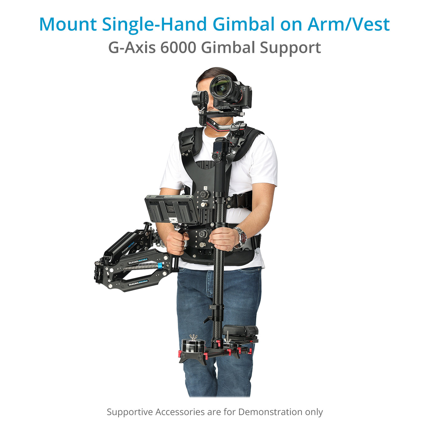 Flycam G-Axis 6000 Gimbal Support/Monopod Sled | Proaim USA