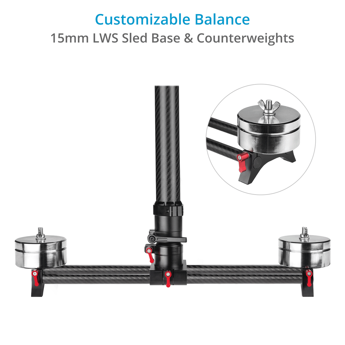 Flycam G-Axis 6000 Gimbal Support/Monopod Sled for Vest/Arm Stabilizer ...