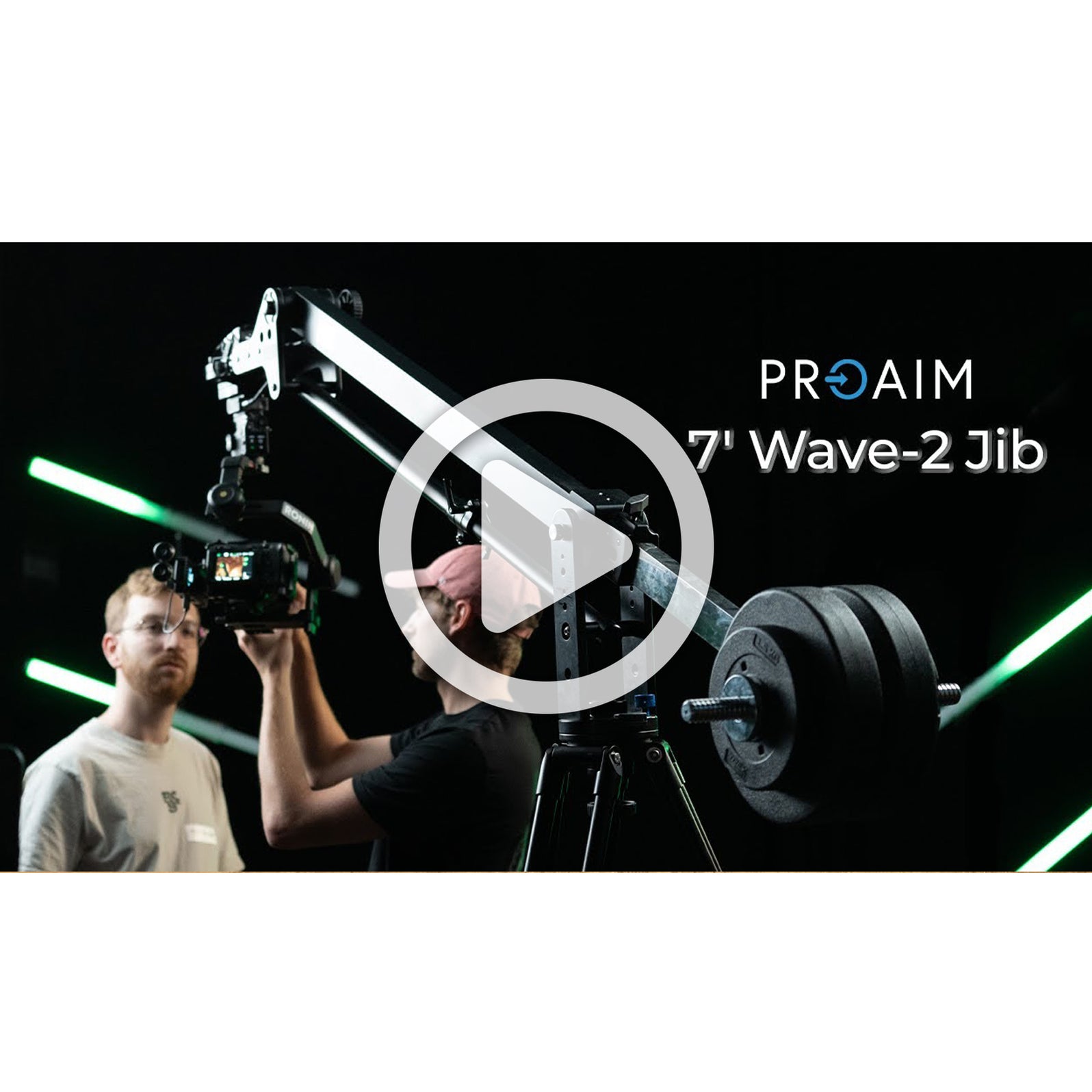 Proaim 7' Wave-2 Camera Jib Crane, Pan Tilt, Dolly Stand | Gimbal Comp