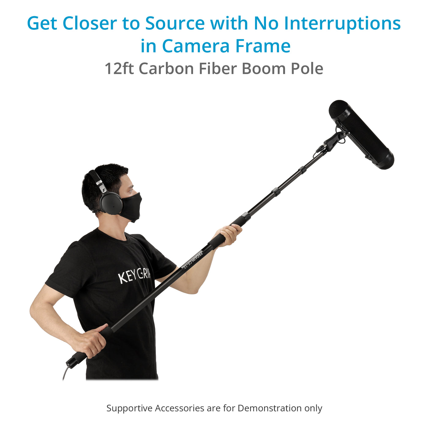 Proaim 12ft Carbon Fiber Boom Pole with 40cm R | Proaim USA