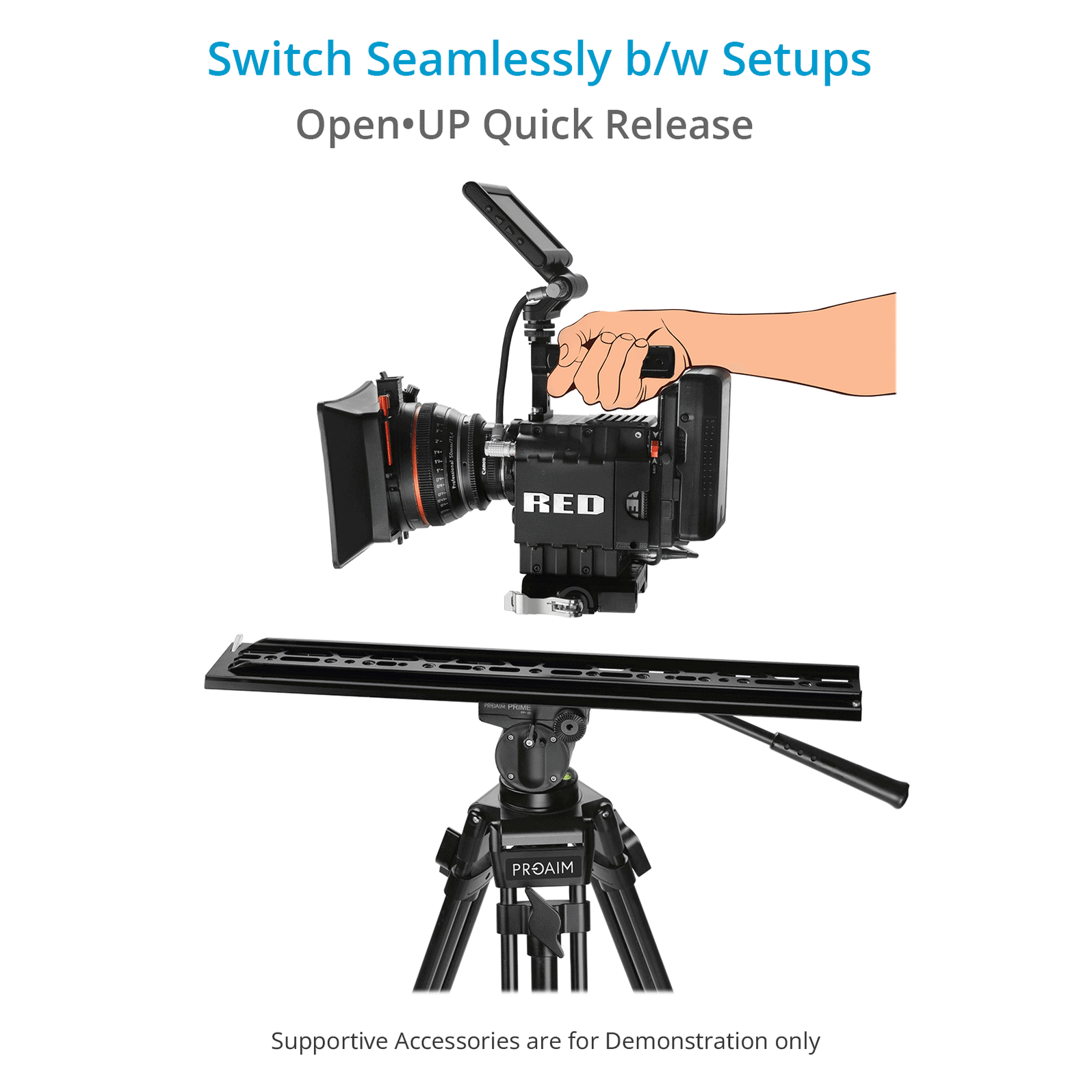 Proaim 19mm Studio Quick Release Bridgeplate for RED ARRI Heavy Camera