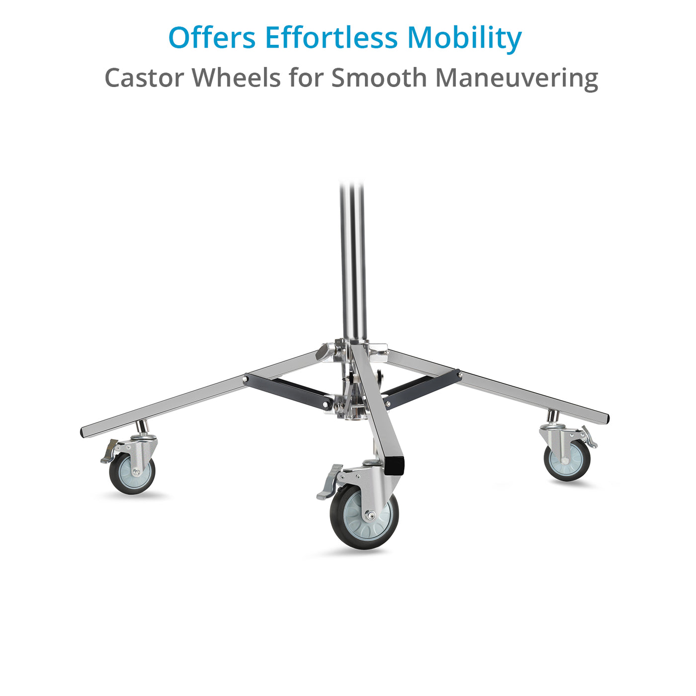 Proaim 6.2’ Low Ninja Double Riser Rolling Stand for Lighting Fixtures