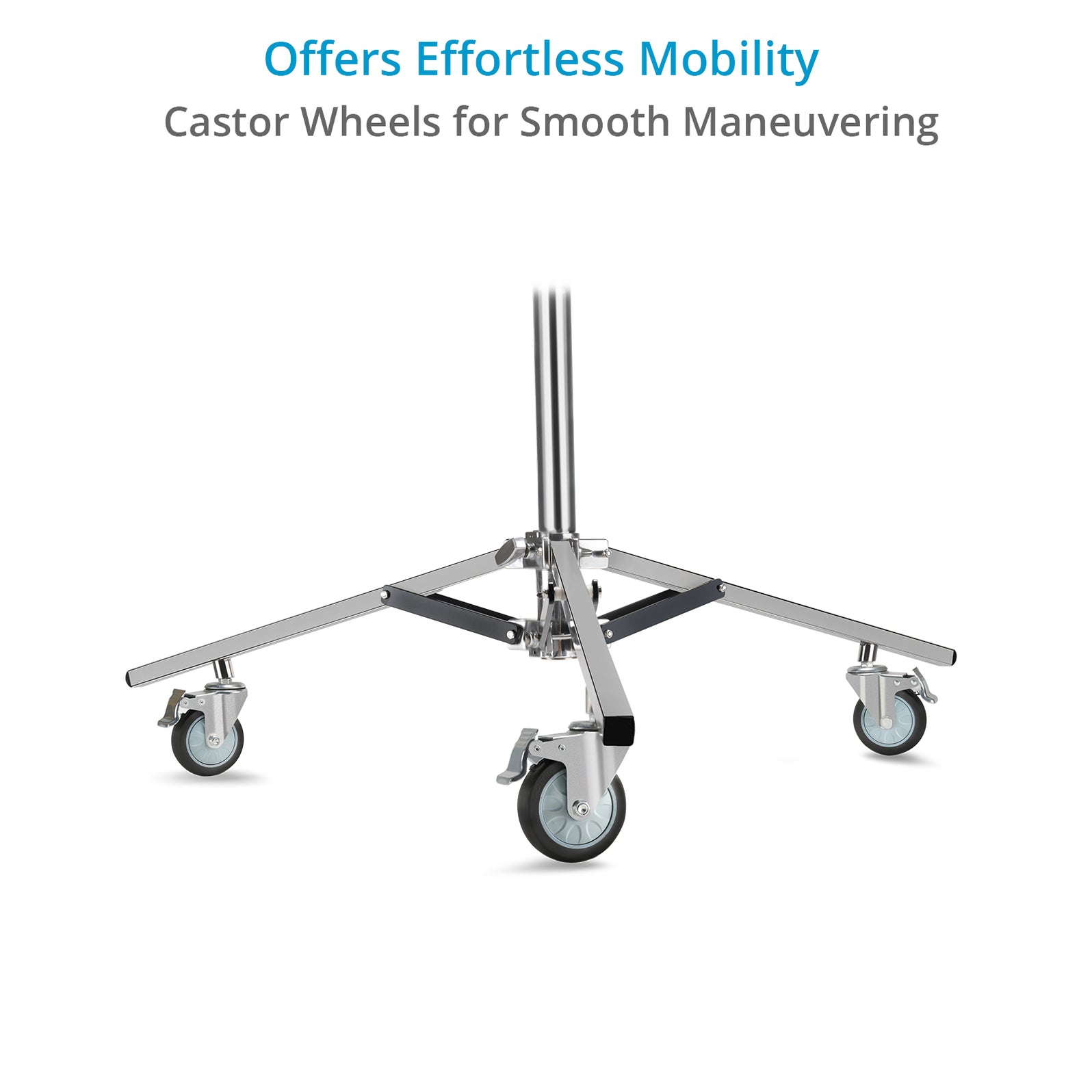 Proaim 6.2’ Low Ninja Double Riser Rolling Stand for Lighting Fixtures