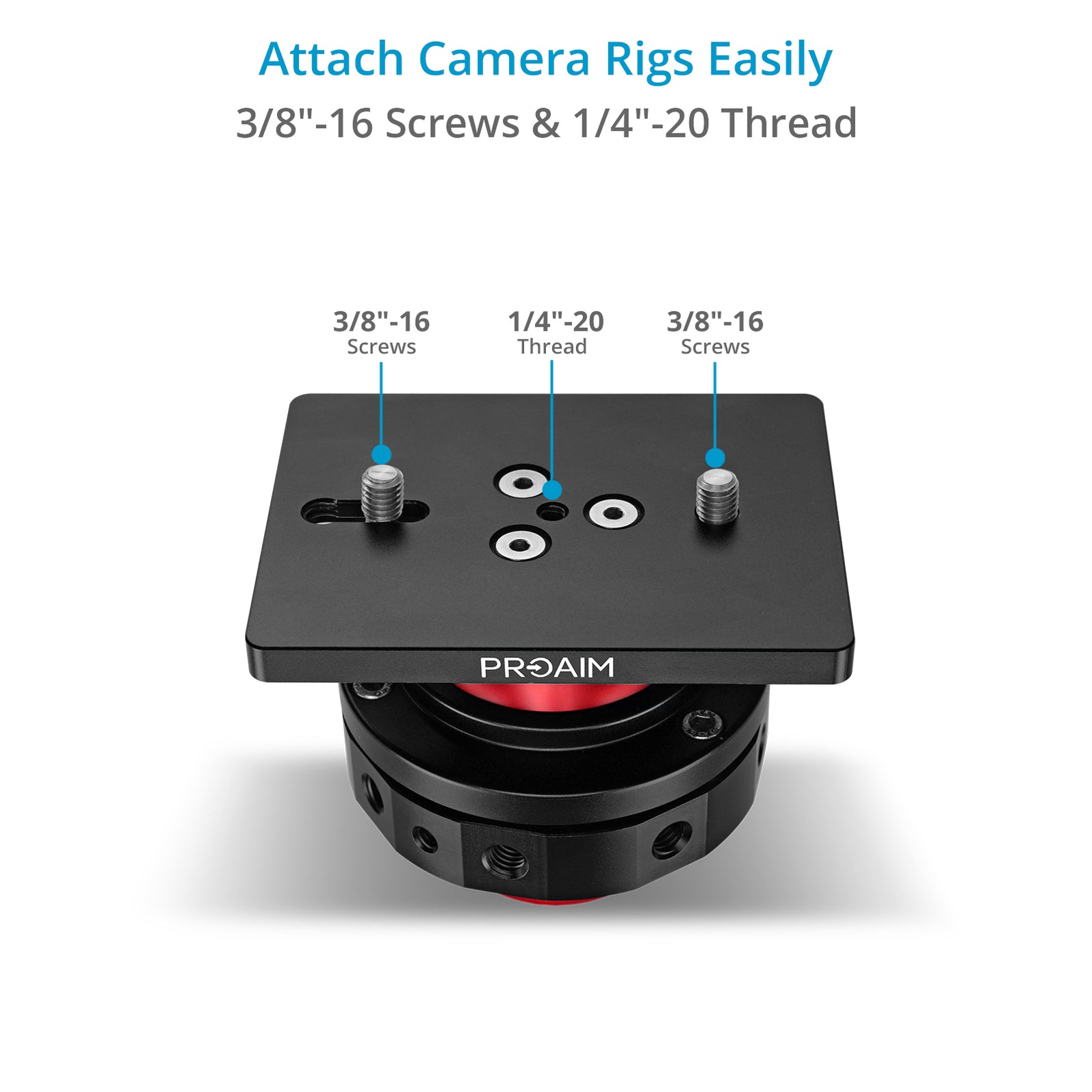 Proaim Camera Support Leveling Base – Mitchell & 3/8” Base Mount