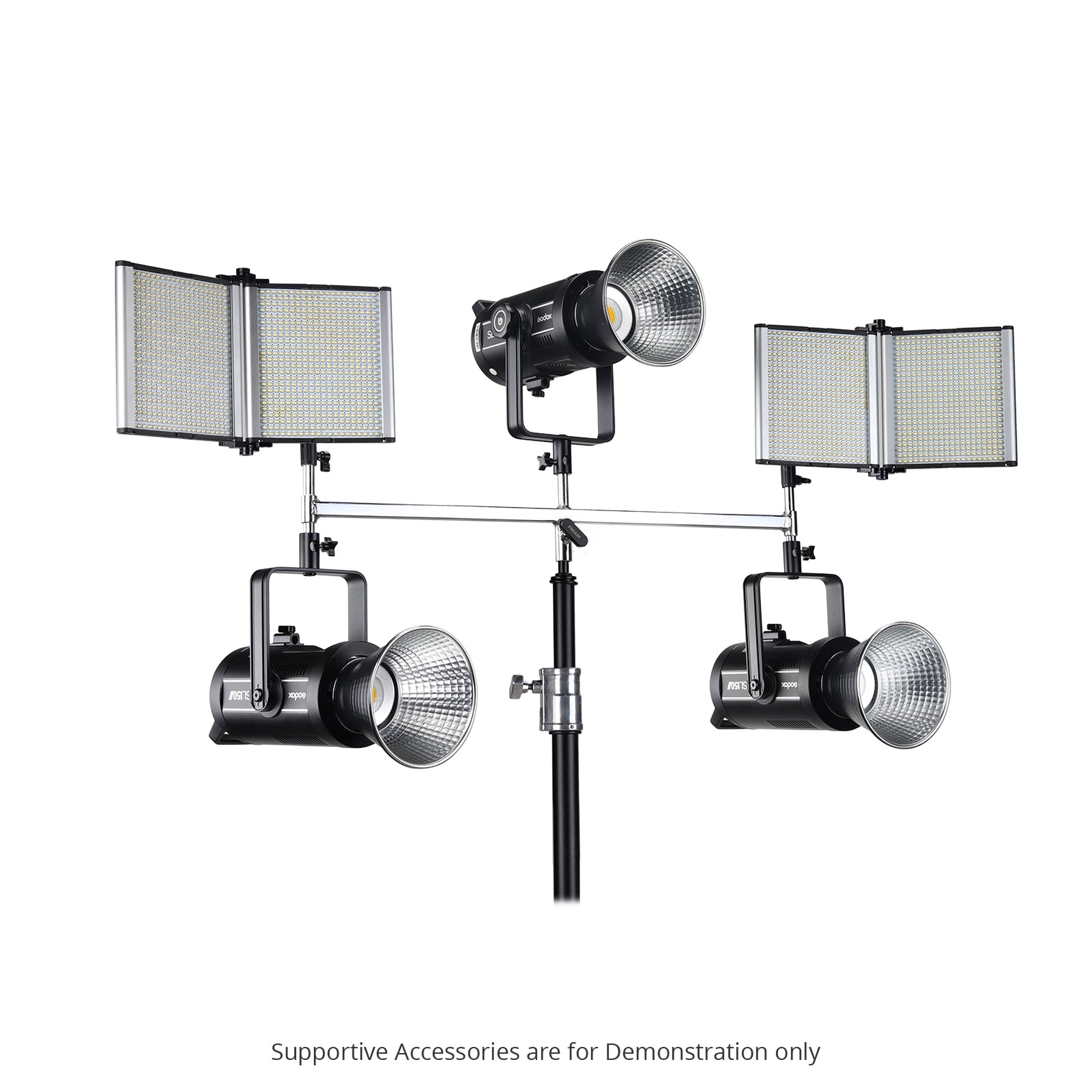 Proaim 6.16ft Double Riser Rolling Monitor Stand with 5/8” Mount