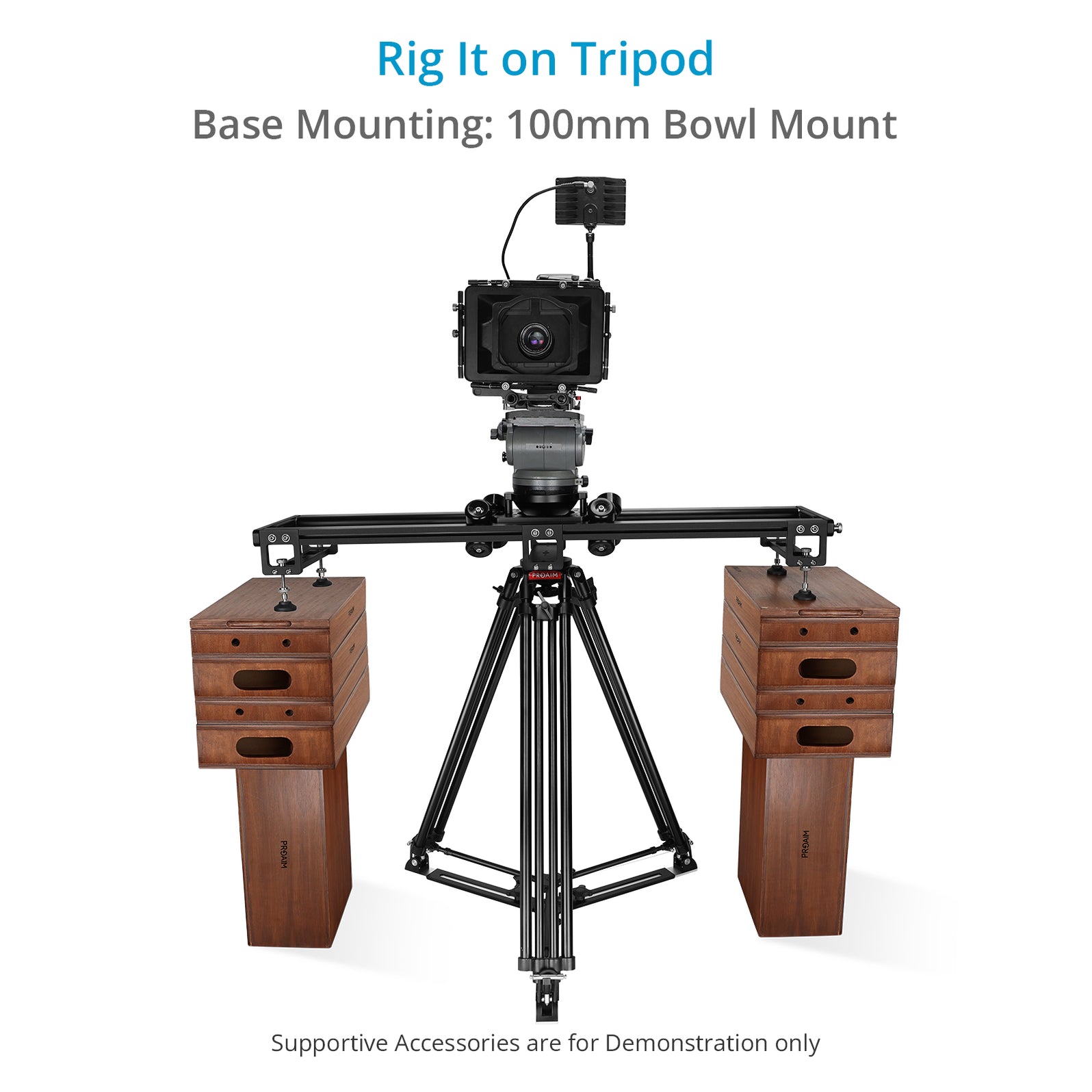 Proaim Flo Professional 4ft Video Camera Slider for Videomakers & Film