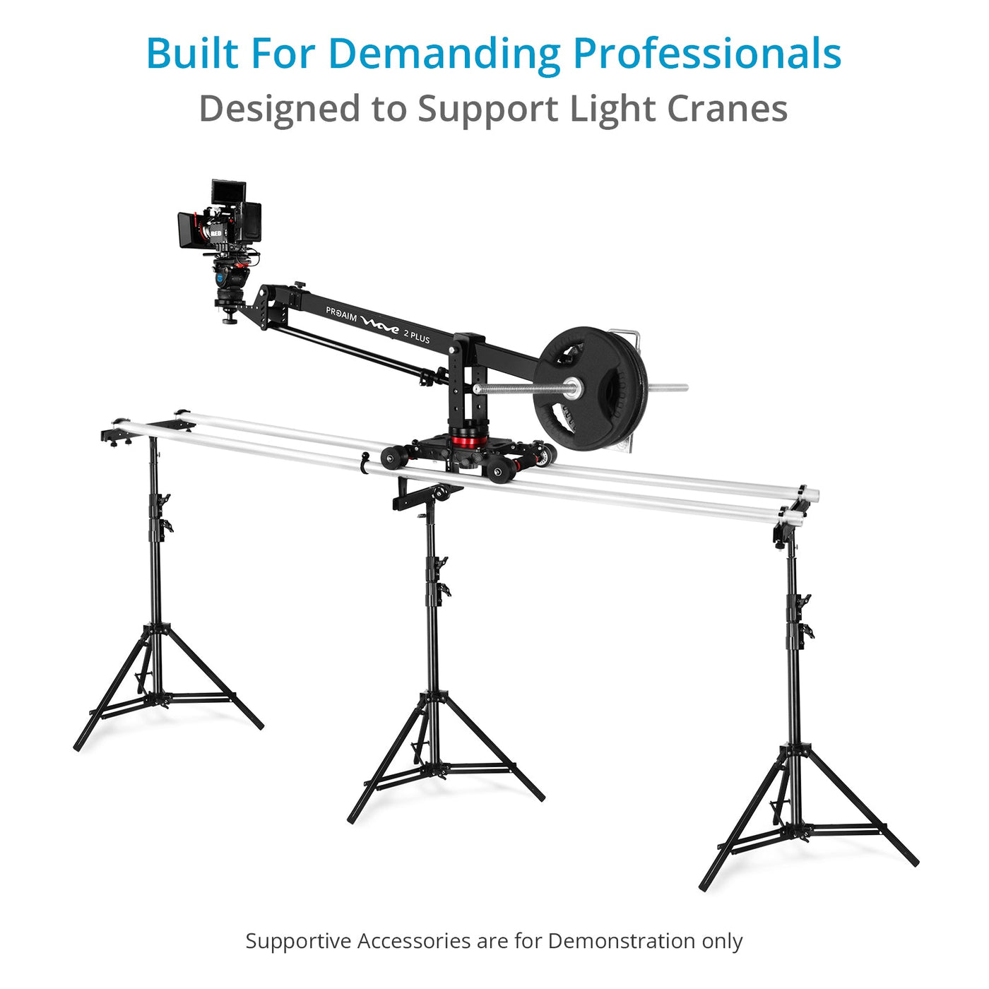 Proaim Fusion Video/Film Camera Dolly Slider w Track Ends + Bag Packing