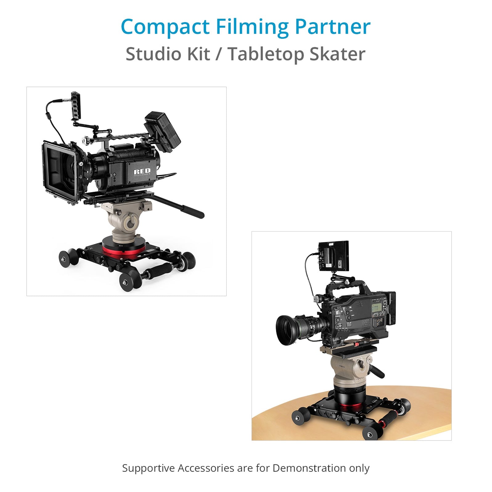 Proaim Fusion Video/Film Camera Dolly Slider w Track Ends + Bag Packing