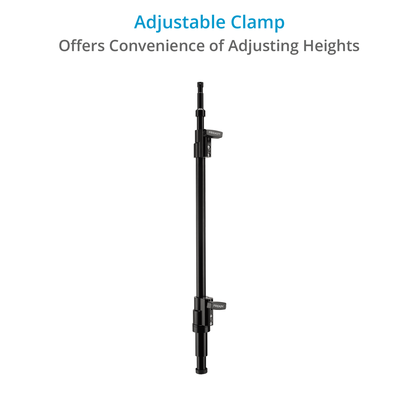 Proaim Robust Telescopic Mast w 5/8" Baby Pin for Soundchief Cart