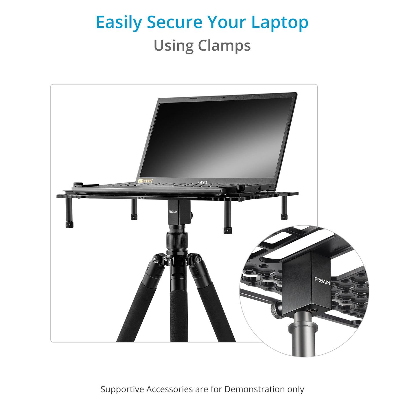 Proaim Universal Plus Laptop Workstation Platform w Cable Management