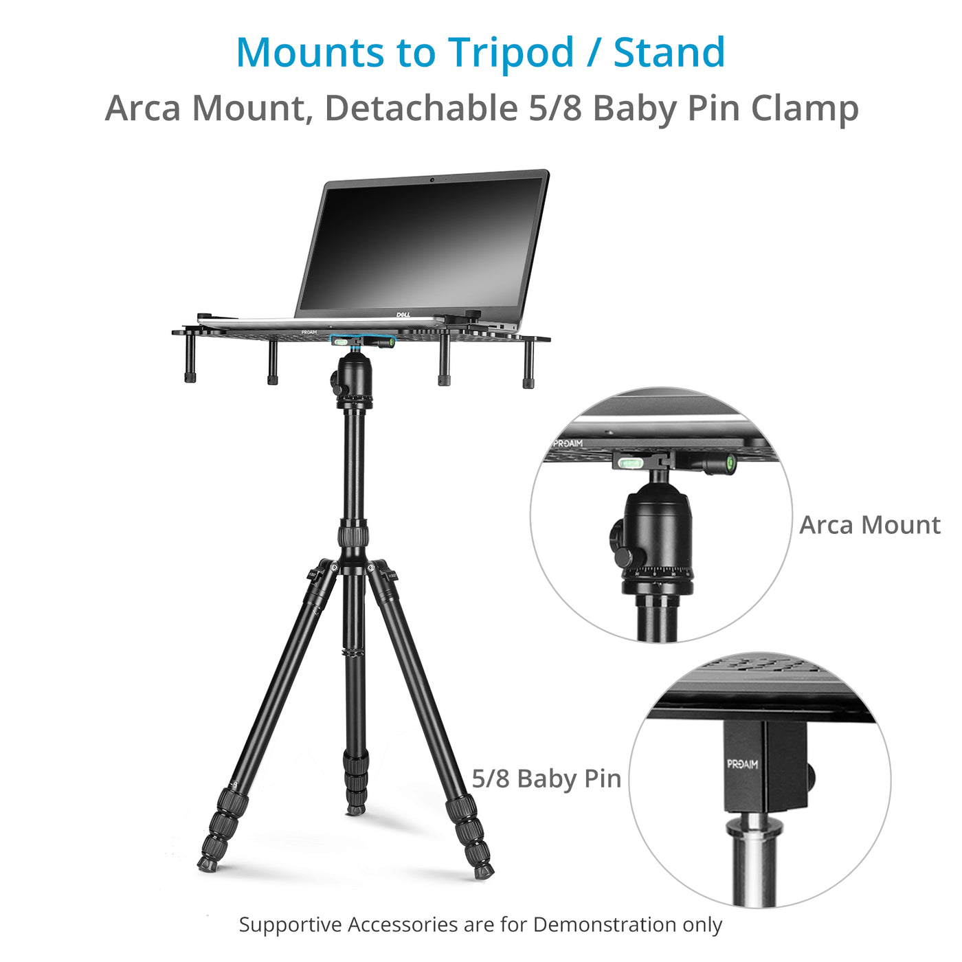 Proaim Universal Plus Laptop Workstation Platform w Cable Management
