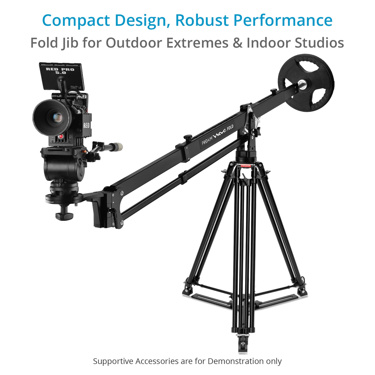 Proaim 7.2ft Wave Fold Video Camera Jib Crane | Proaim USA