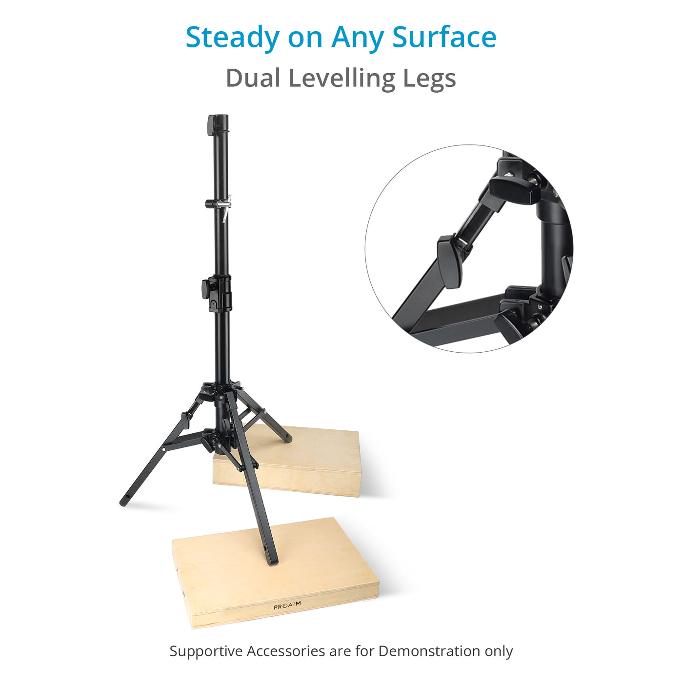 Proaim 44” Camera Slider Stand with Junior Pin (1-1/8" Receiver)