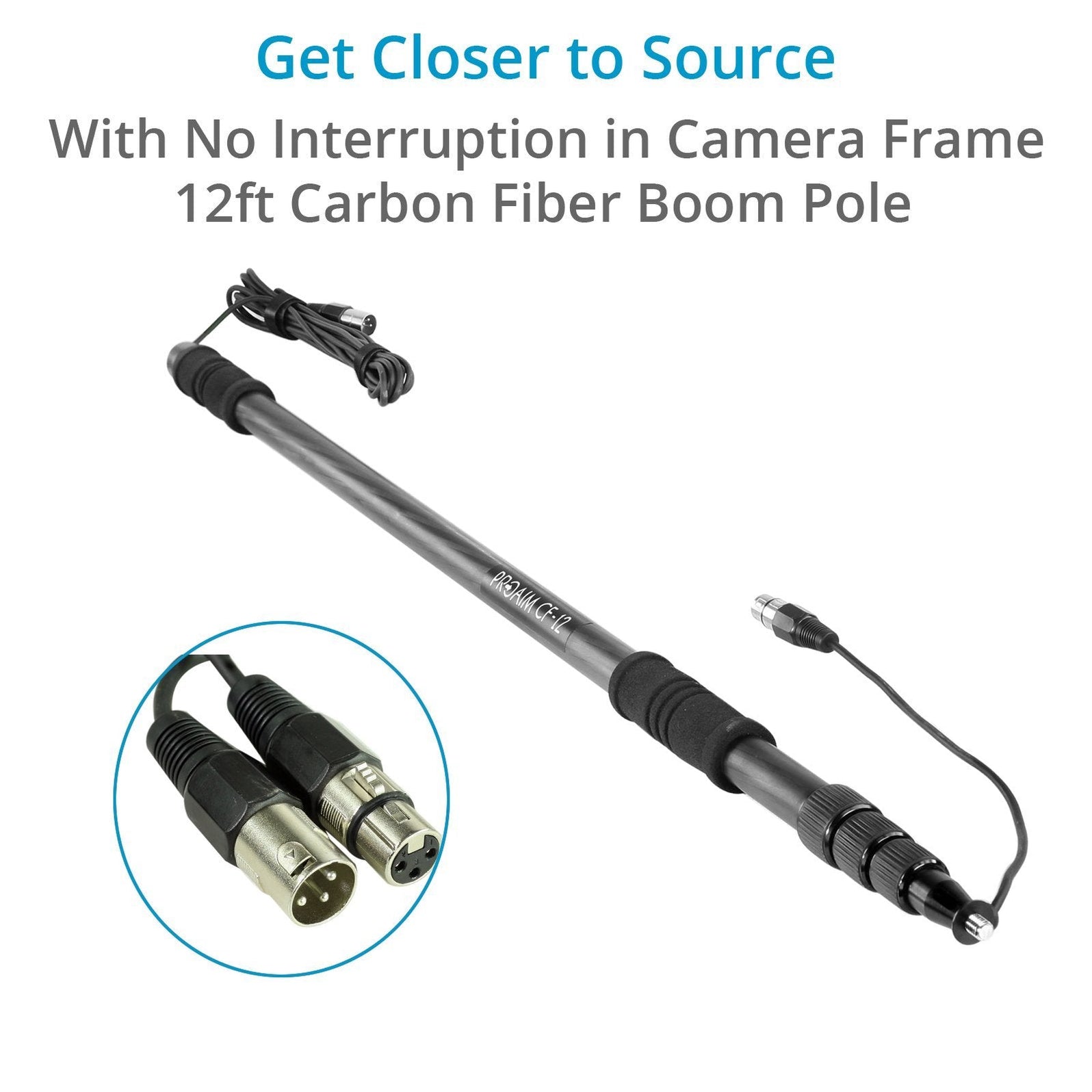 Proaim 12ft Carbon Fiber Boom Pole with 40cm R Blimp Windscreen