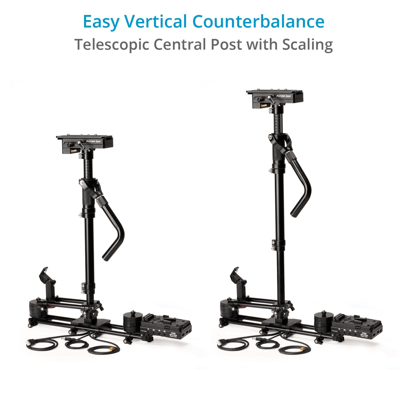 Flycam Zest Pro Electronic Video Camera Stabilizer with Vista-II Arm V