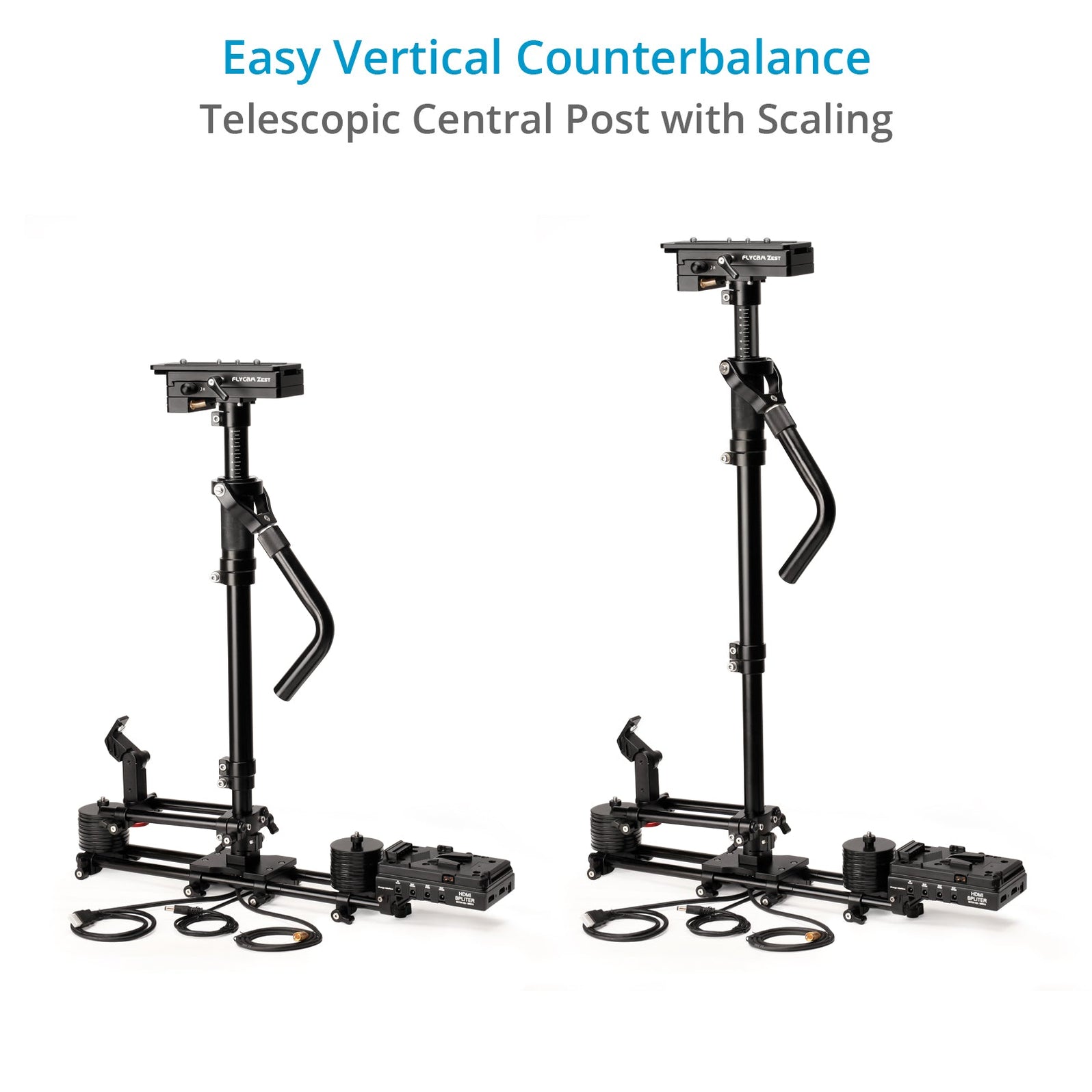 Flycam Zest Pro Electronic Video Camera Stabilizer with Vista-II Arm V