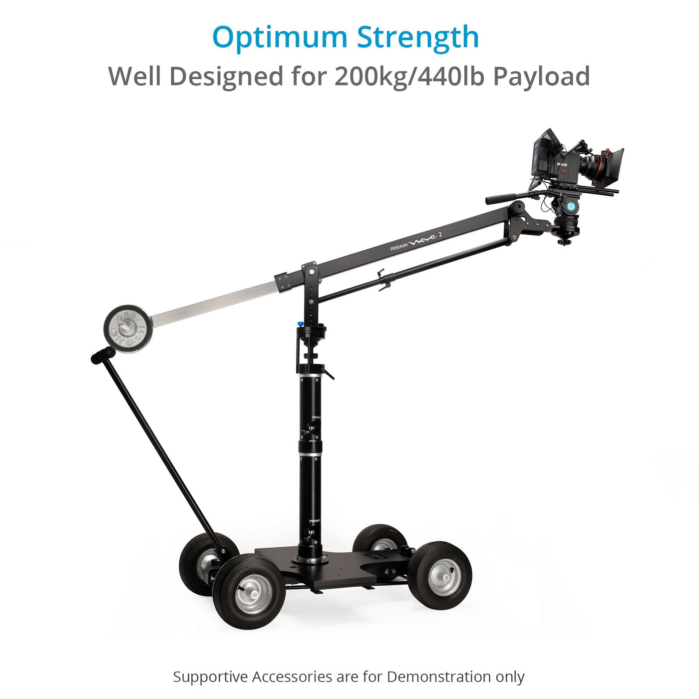 PROAIM Bazooka with Quick Lock Lever for Camera Dolly | 12". 14”. 16".