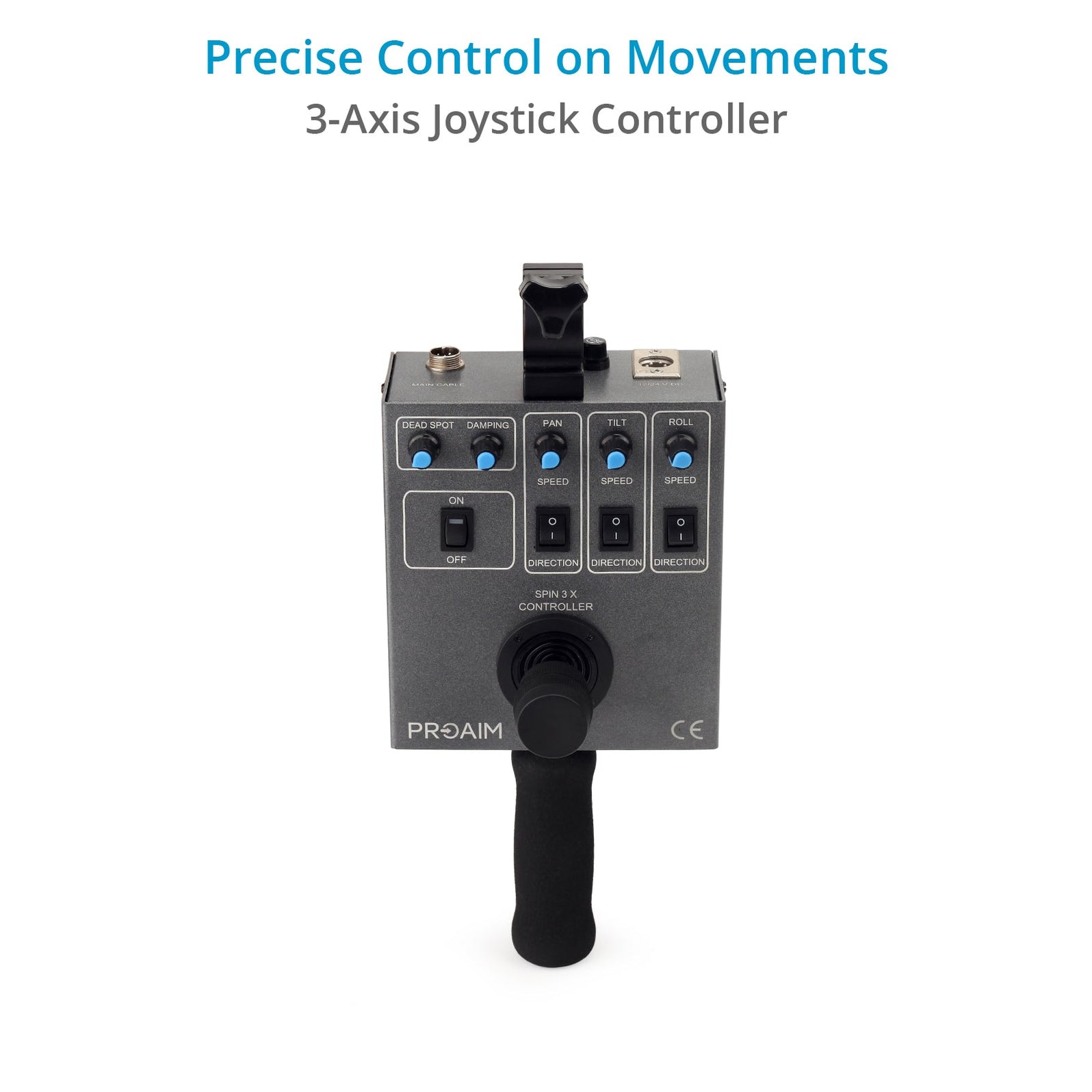 PROAIM Spin-3 (3-Axis) Motorized Pan Tilt Head for Camera Jib Crane, P