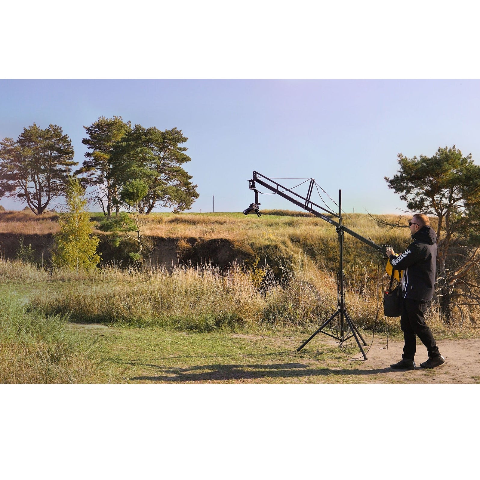 Proaim 12ft Camera Crane Jib with Stand for Gimbals, Pan-Tilt & Fluid