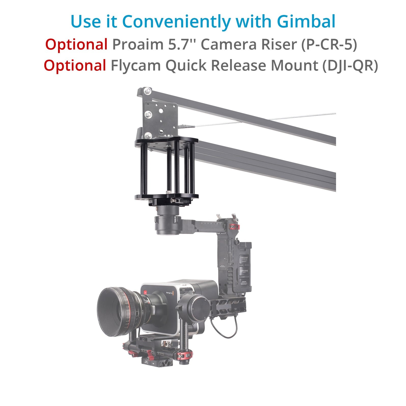 Proaim 18ft Camera Crane Jib with Stand for Gimbals, Pan-Tilt & Fluid