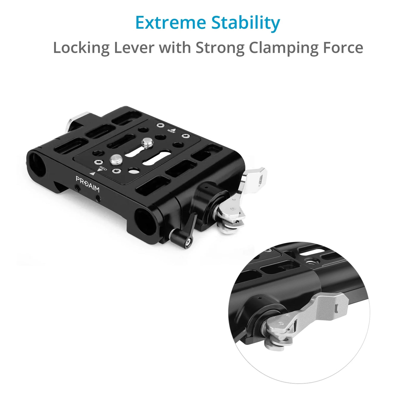 Proaim 19mm Studio Quick Release Bridgeplate for RED ARRI Heavy Camera
