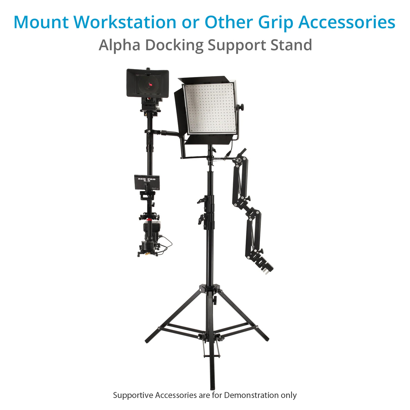 Proaim Alpha Mobile Workstation: Stand, Laptop & Accessory Tray, VESA