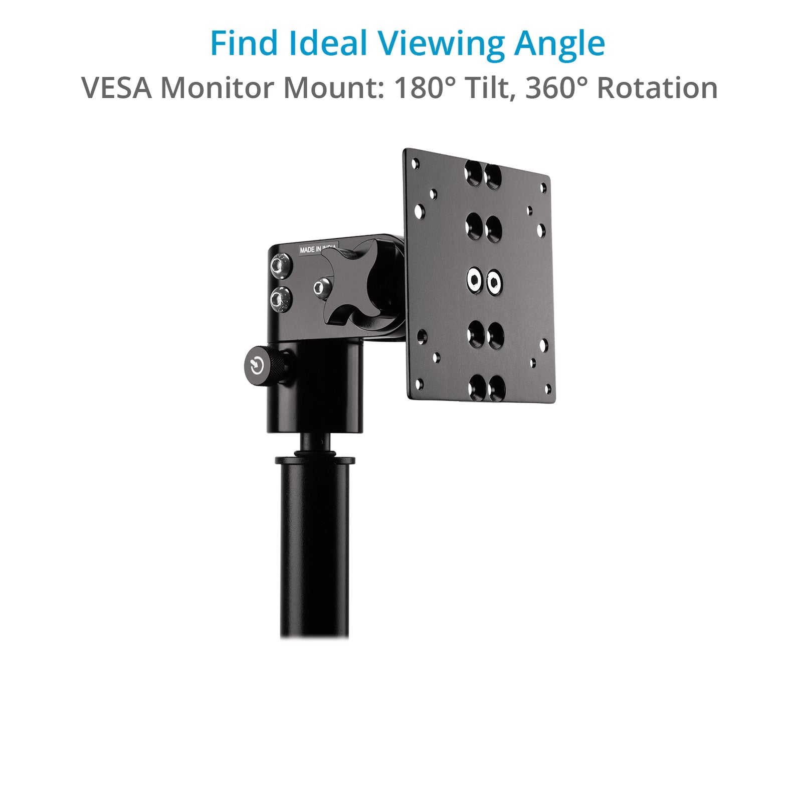 Proaim Alpha Mobile Workstation: Stand, Laptop & Accessory Tray, VESA