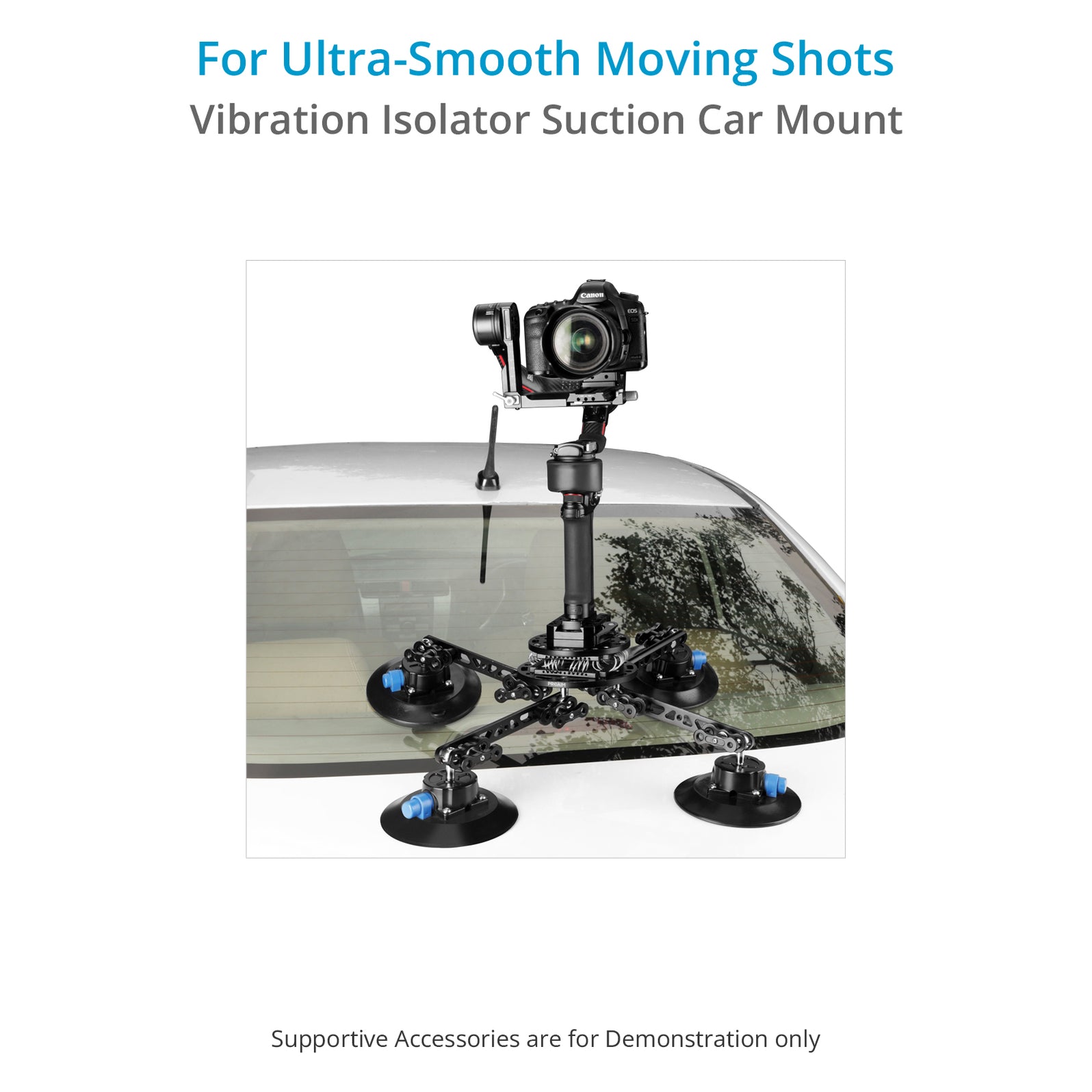 Proaim Ballpro Camera Suction Car Mount w Vibration Isolator for Gimba