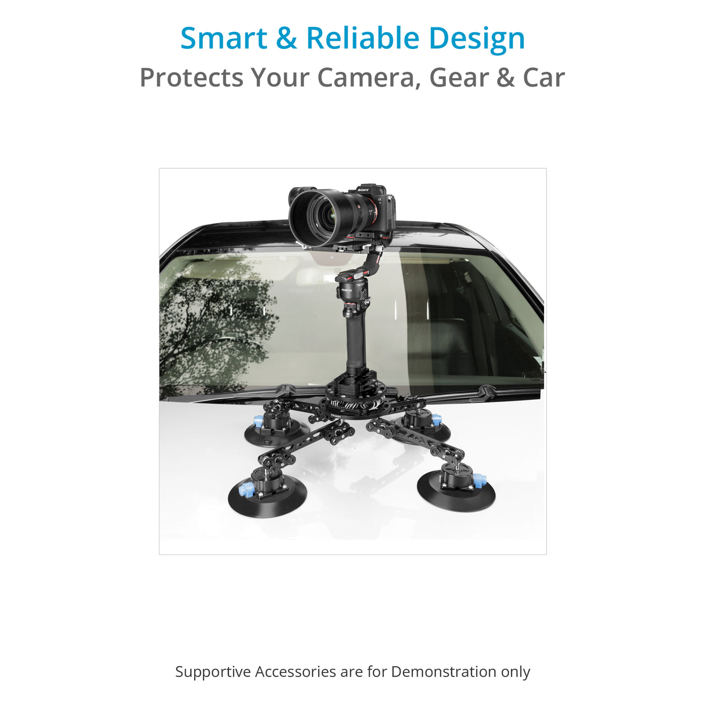 Proaim Ballpro Camera Suction Car Mount w Vibration Isolator for Gimba