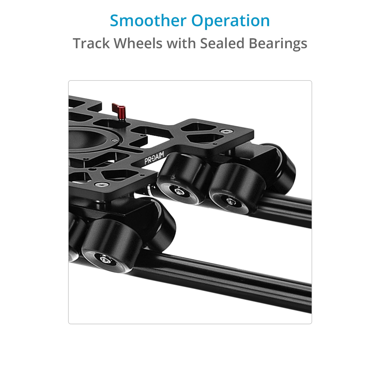 Proaim Breeza Pro Camera Dolly w Track | Mitchell, 75mm, 100mm Bowl Mo