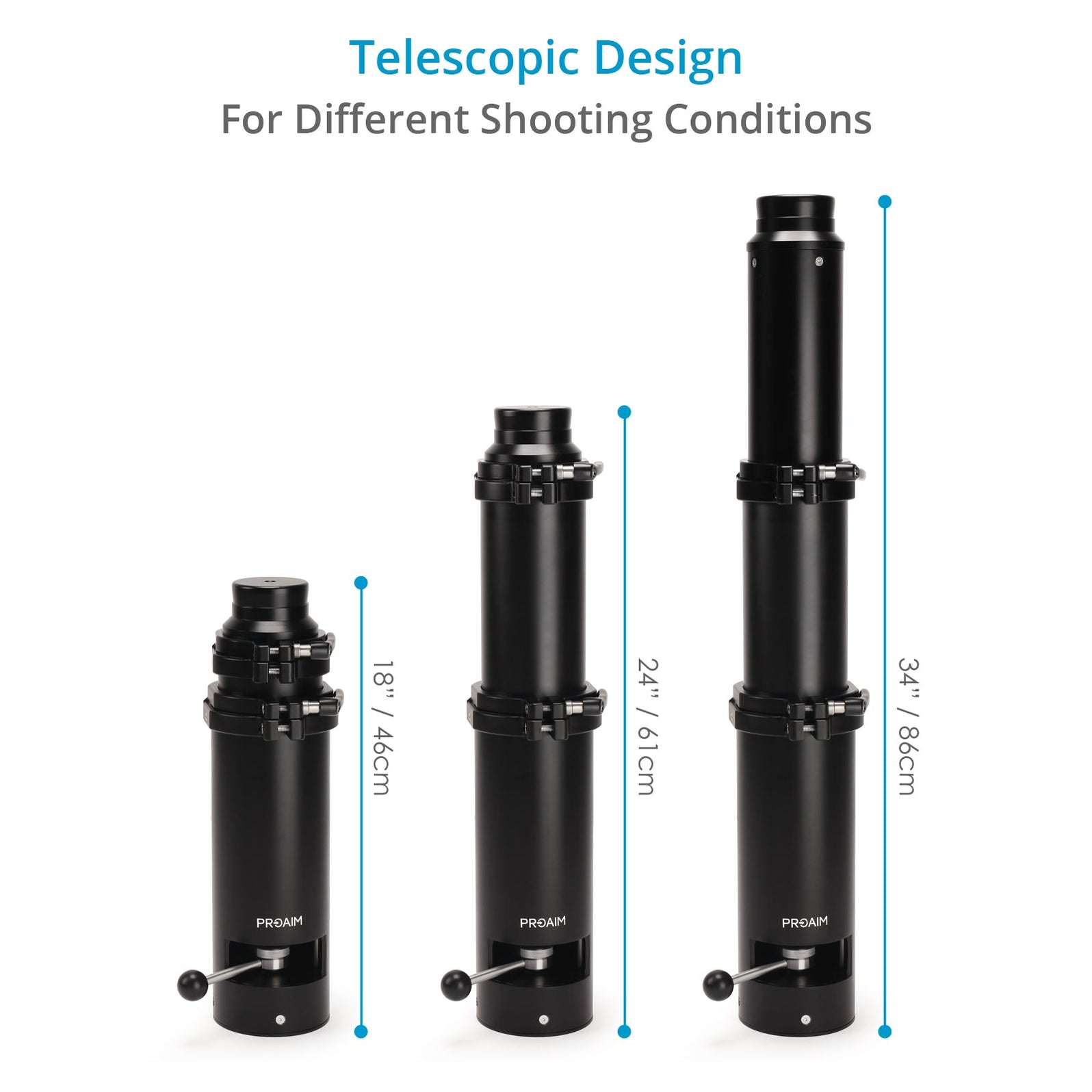 Proaim Bull Telescopic Gas Lift Bazooka for Camera Dolly