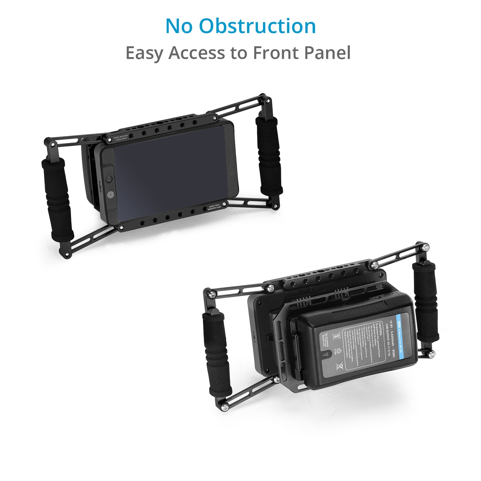 Proaim Director's Cage for 4”-7” LCD Camera Monitors | With V-Mount Pl