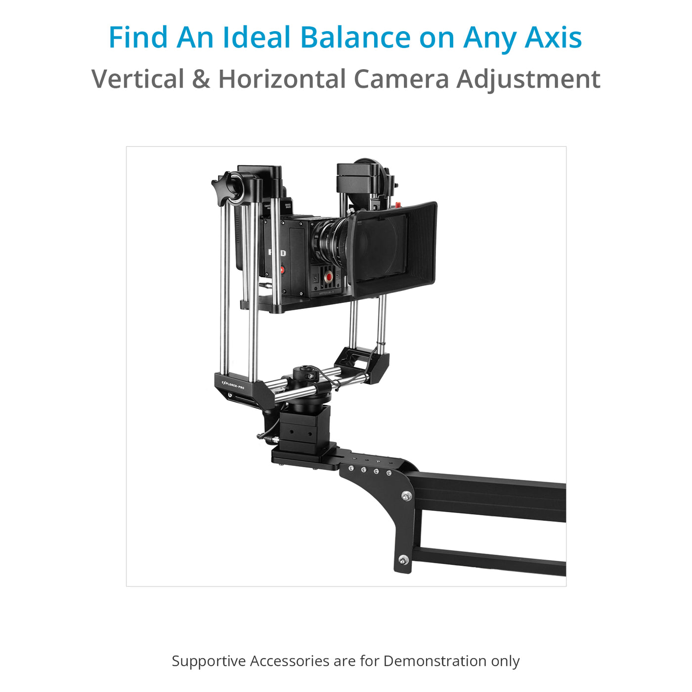 Proaim Explorer Pro Pan Tilt Head for Camera Jib Crane, 10kg/22lb Payl