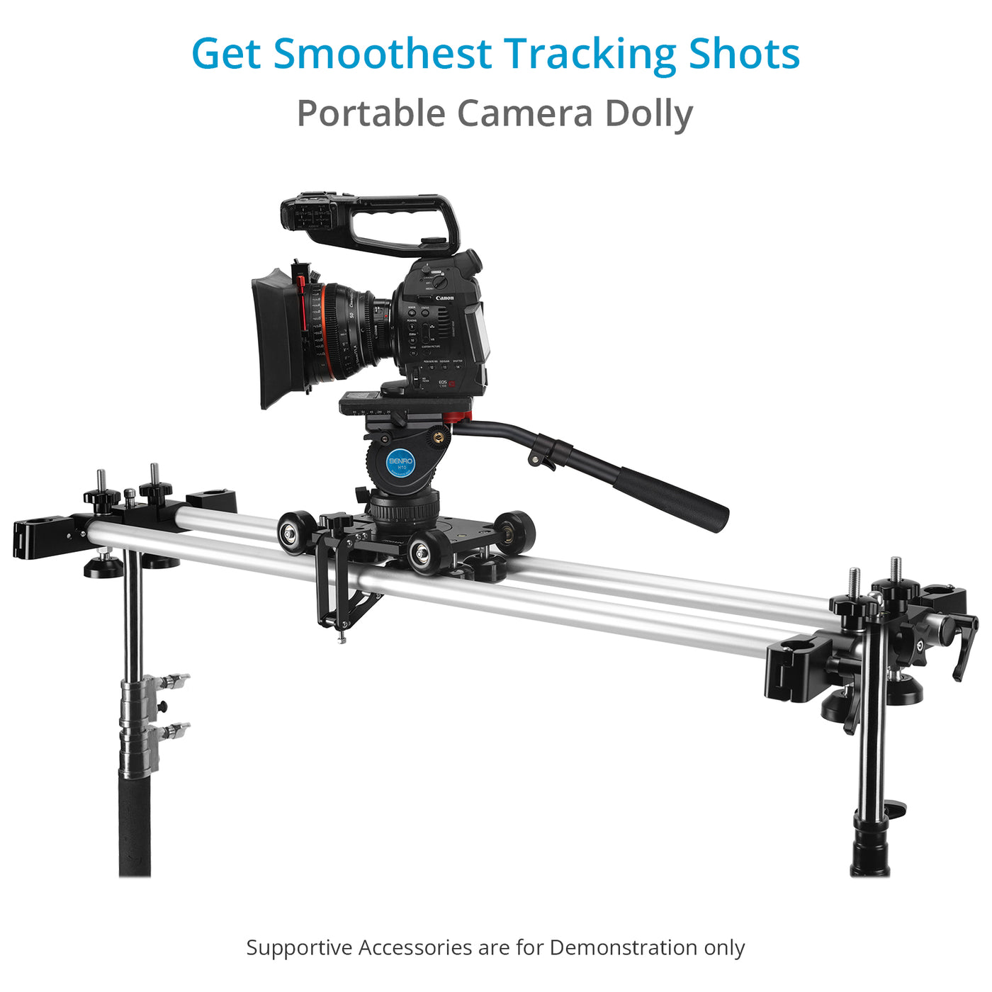 Proaim Polaris Mini Portable Video Camera Dolly w Universal Track Ends