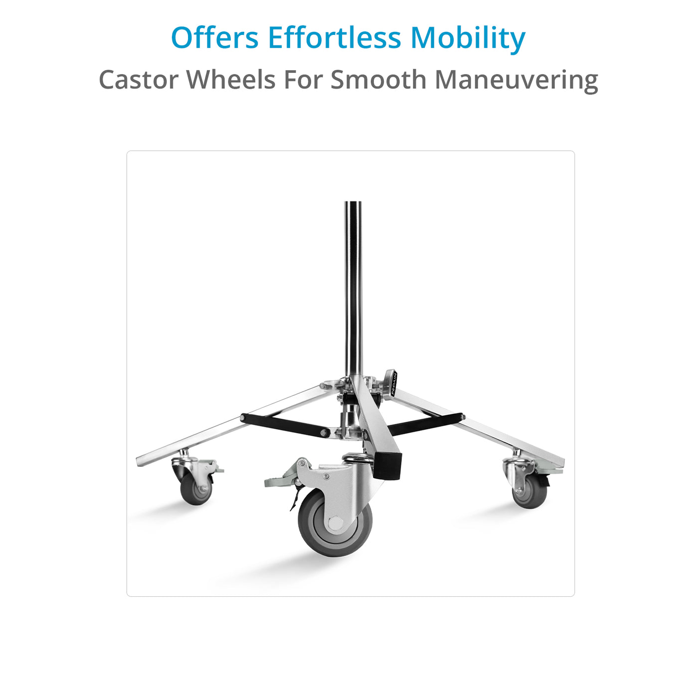 Proaim Baby 5/8” Jr. Triple Riser Roller Stand w Wheels for Studio, Ph