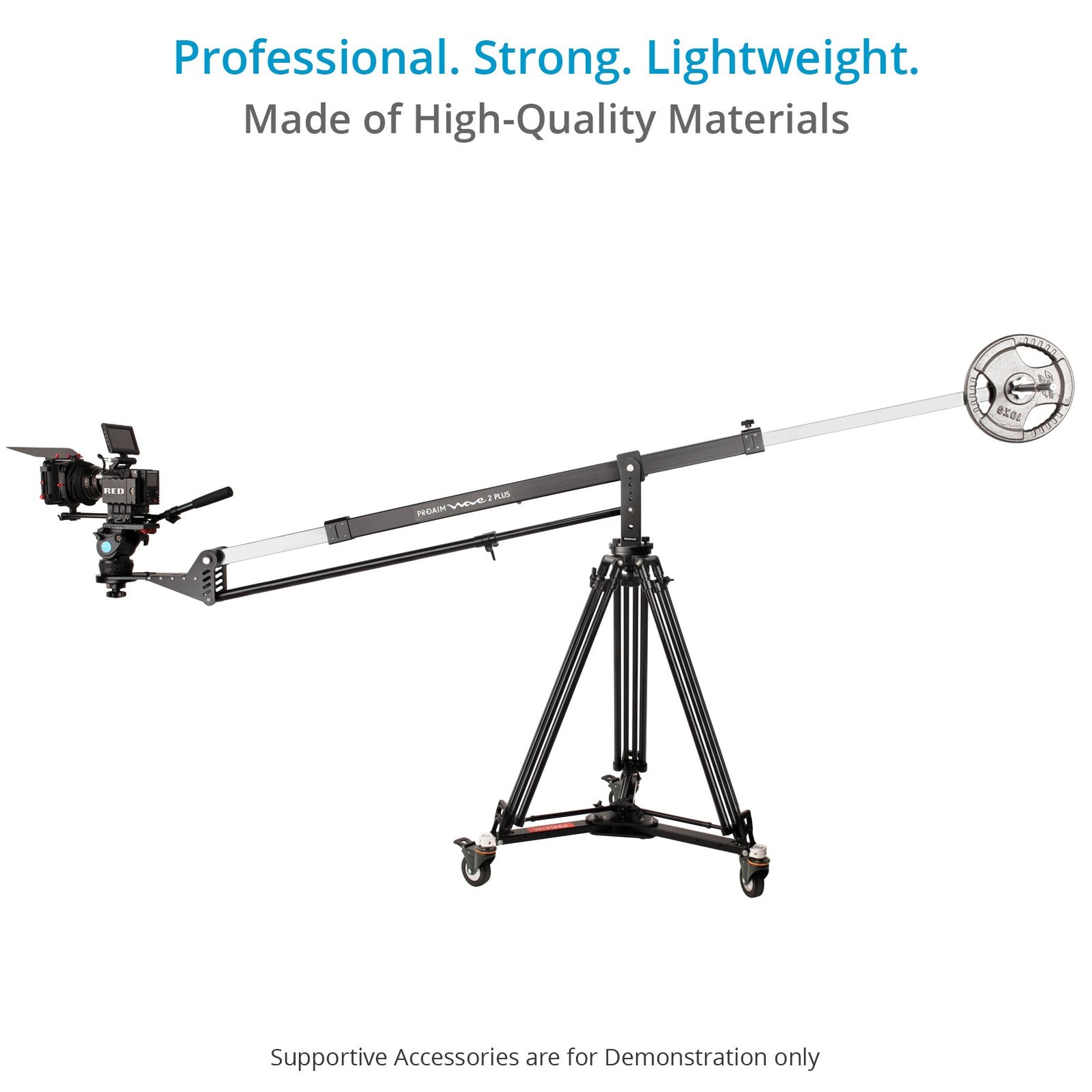 Proaim 10' Wave-2 Camera Jib Crane, Pan Tilt, Dolly Stand | Gimbal Com