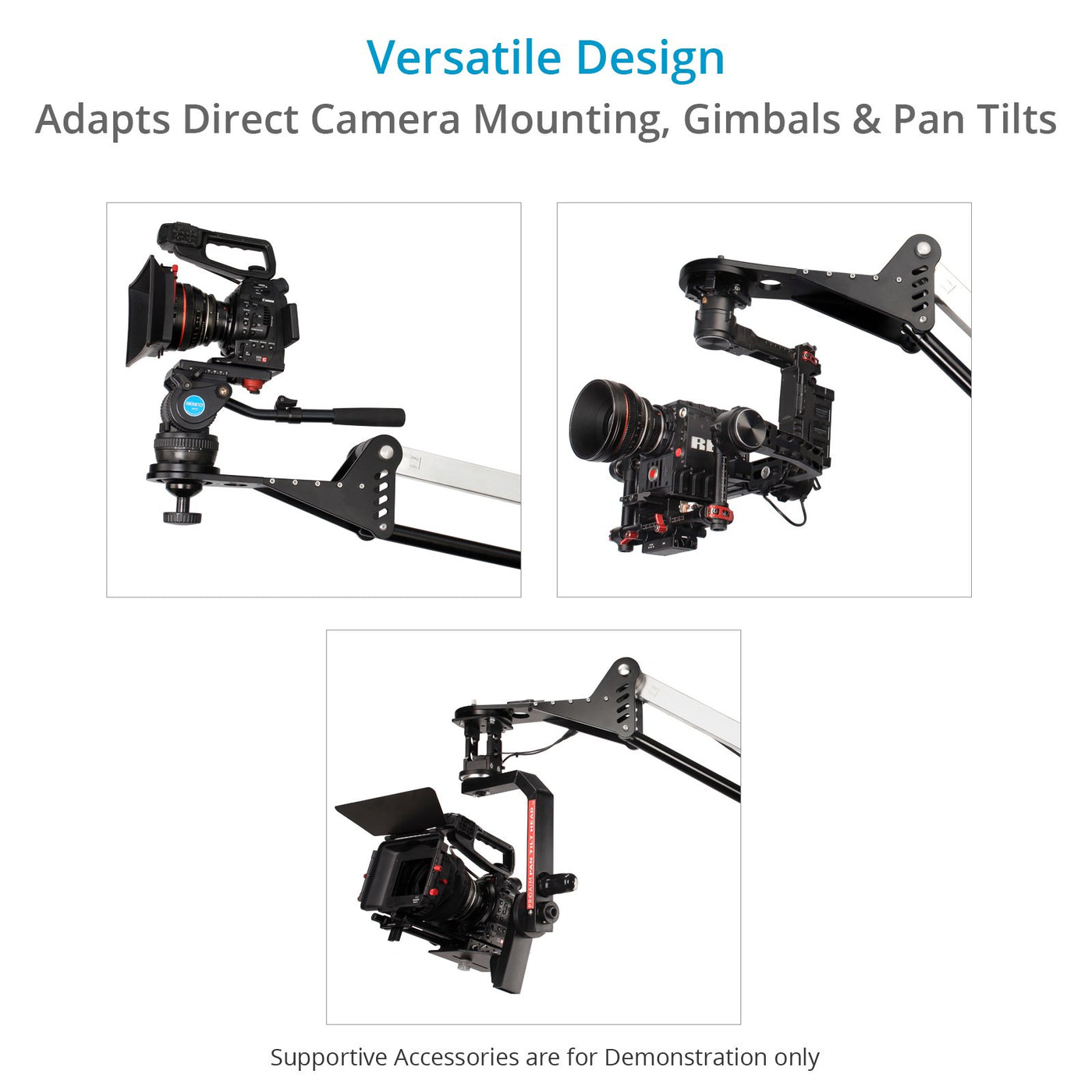 Proaim 10' Wave-2 Camera Jib Crane, Pan Tilt, Dolly Stand | Gimbal Com