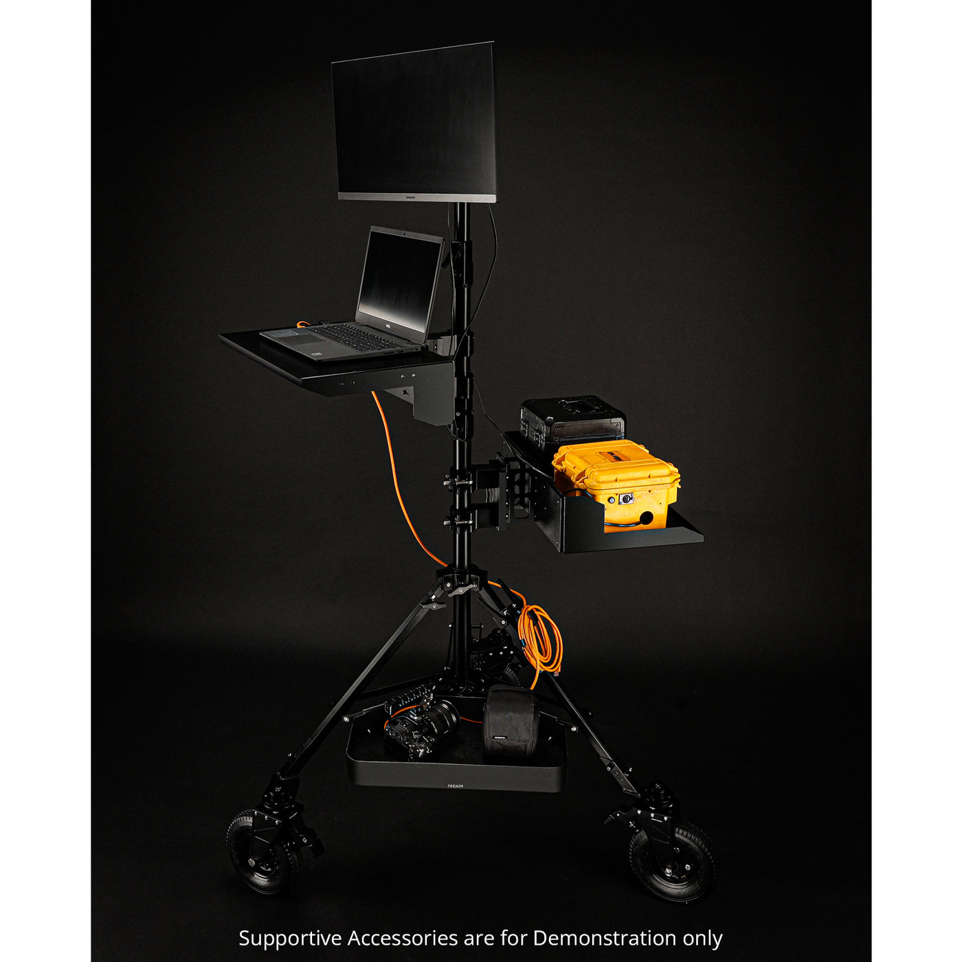 Proaim Alpha Mobile Workstation: Stand, Laptop & Accessory Tray, VESA